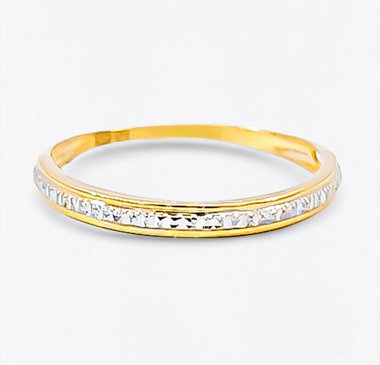 Cincin Emas Diamond Cut L:0.25CM