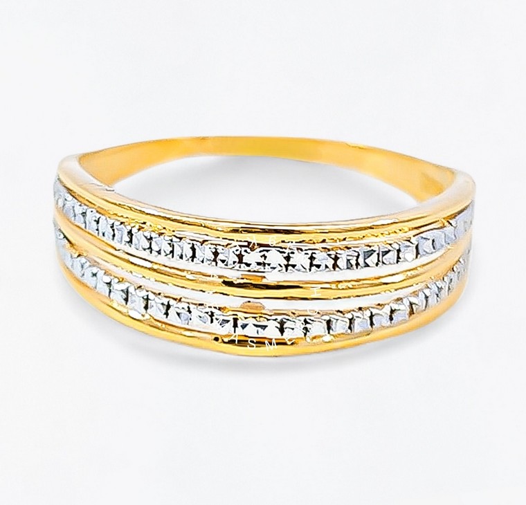 Cincin Emas KLCC 5 Layer Diamond Cut L:0.65CM