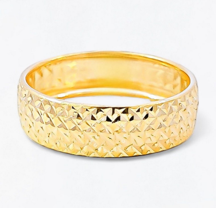Cincin Emas Belah Rotan Dimensi L:0.65CM