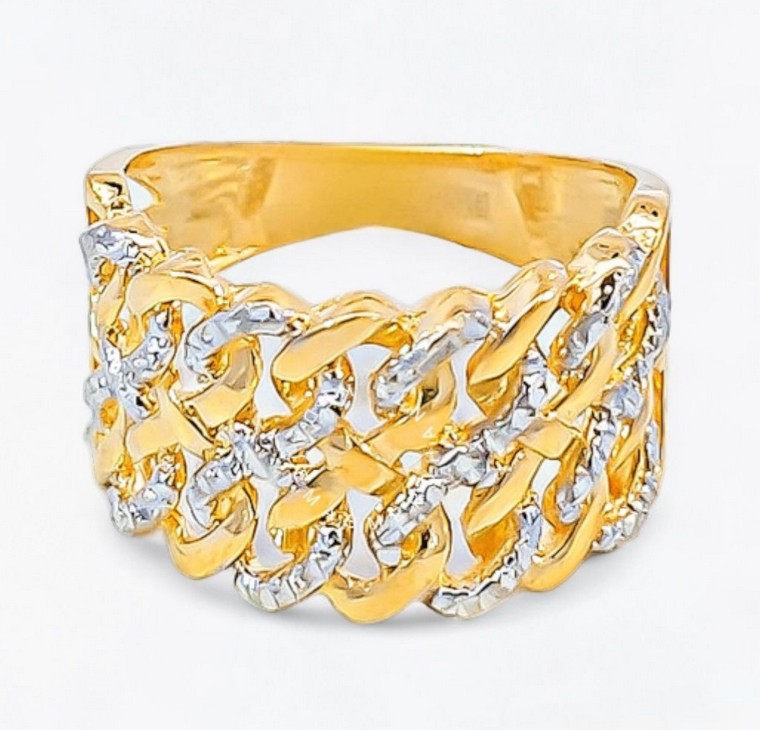 Cincin Emas Gajah Infinity Double Diamond Cut L:1.1CM