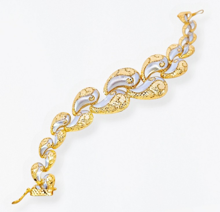 Rantai Tangan Teardrop Matte Kerawang Perut Ular 2C L:2.9CM (KLIP SLIDE)