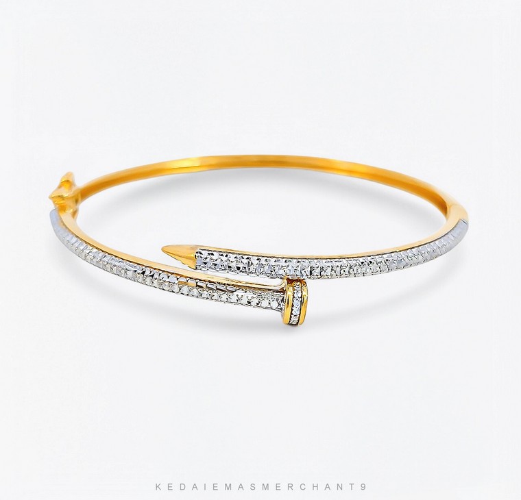 Gelang Paku Diamond Cut