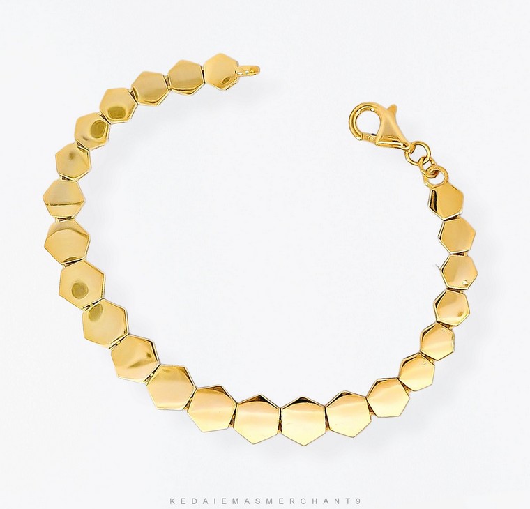 Rantai Tangan LAURA Honeycomb Perut Ular L:0.7CM