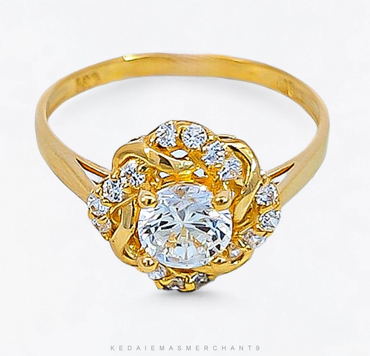 Cincin Emas Permata Cera CR9021