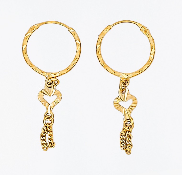 Subang Ring Dangle Love DIA:1.1CM