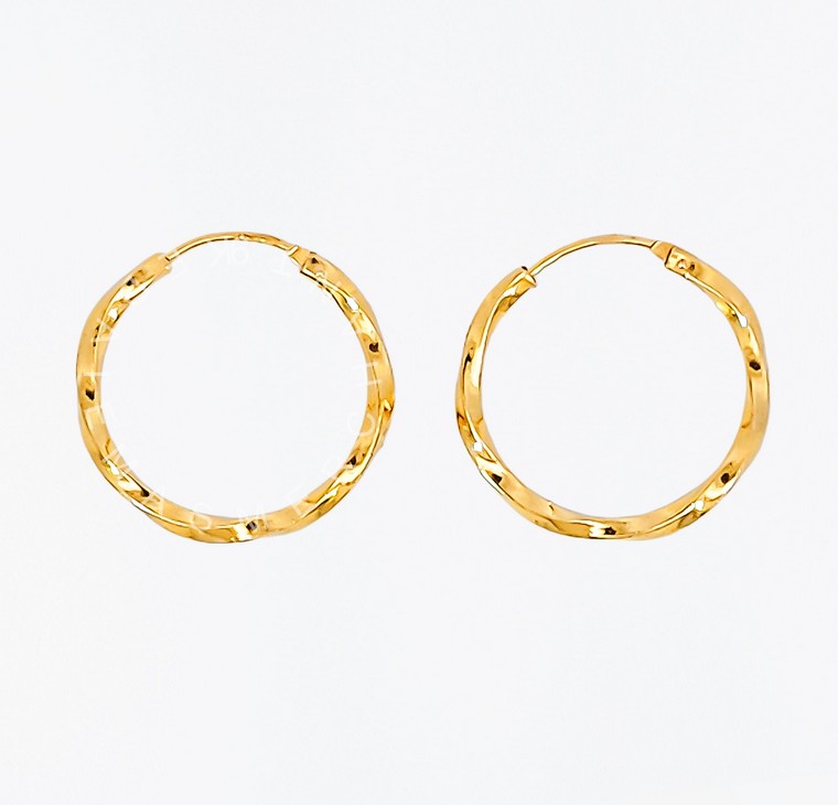 Subang Ring Twist L:1.2CM