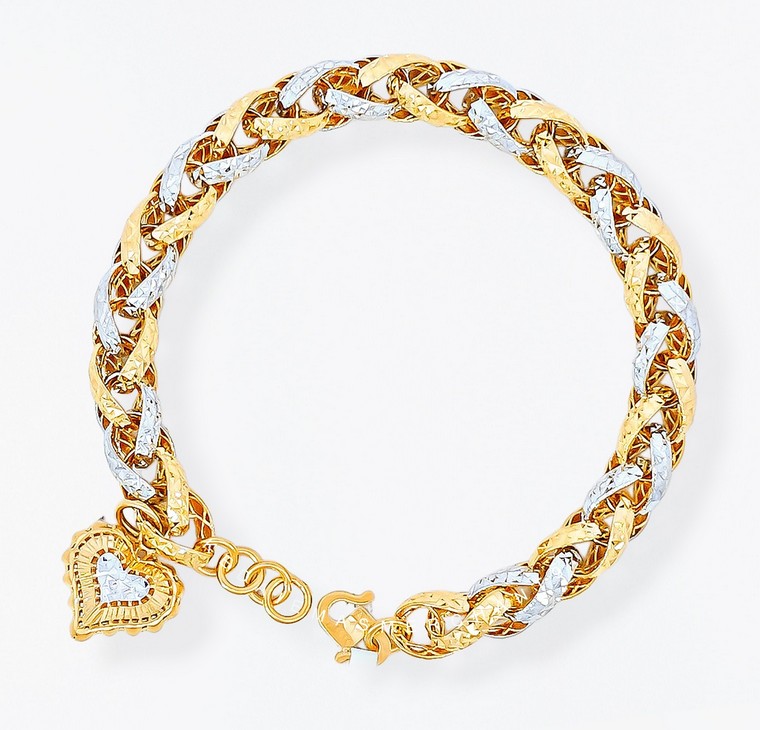 Rantai Tangan Tocang Dimensi Love Gantung 2C L:0.7CM