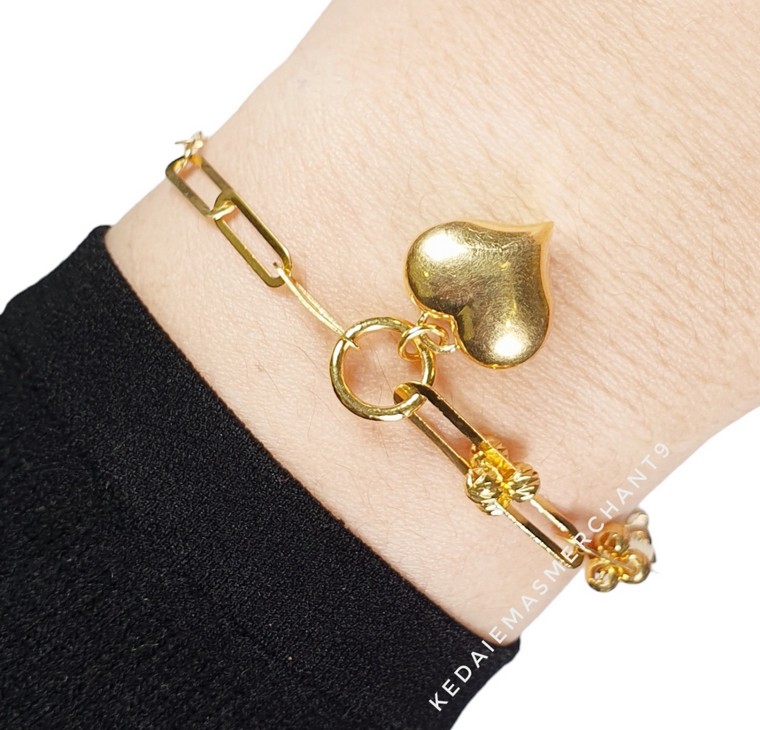 Rantai Tangan Choker Paperclip Hardware Padu