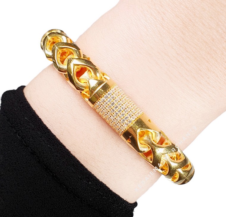 Rantai Tangan Sauh Dubai Snake Permata L:0.9CM