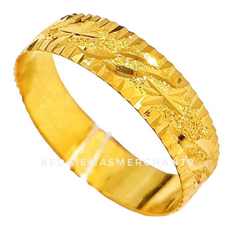 Cincin Emas Belah Rotan Star Beralun II