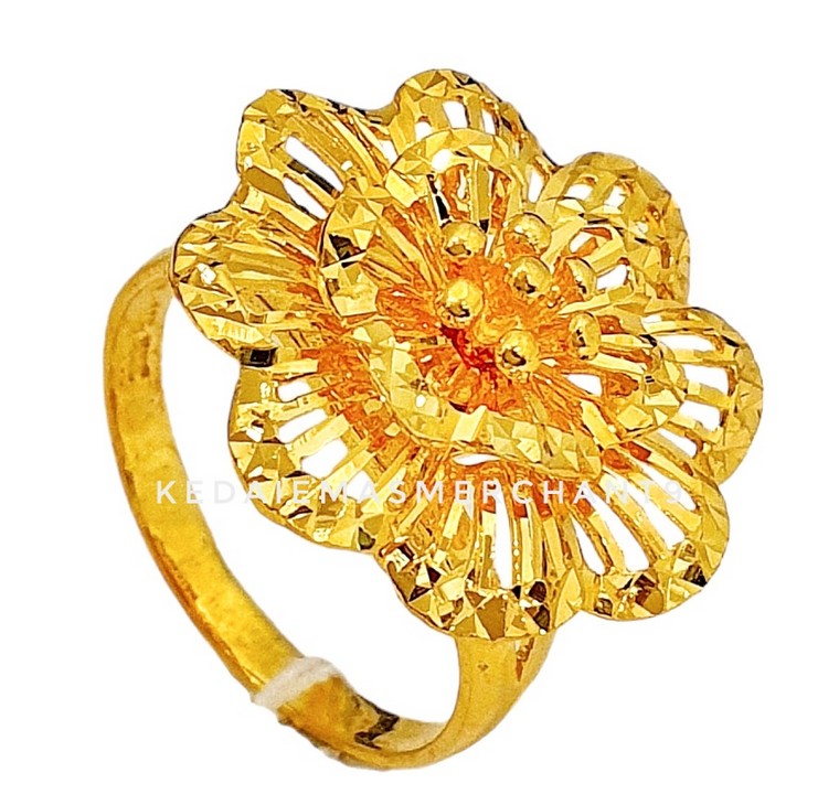 Cincin Emas Bunga Dafoddil L:2CM