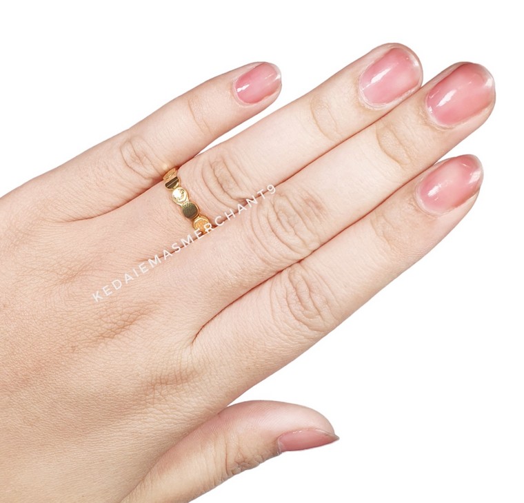 Cincin Emas Italian Bold Honeycomb