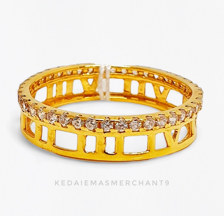 Cincin Emas Roman Permata