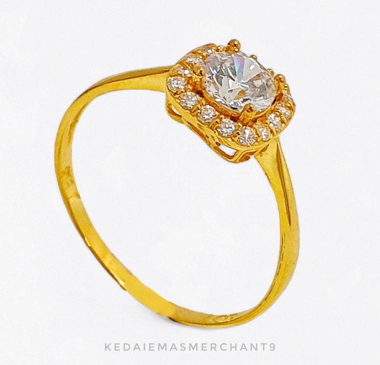 Cincin Emas Permata Cera CR9076