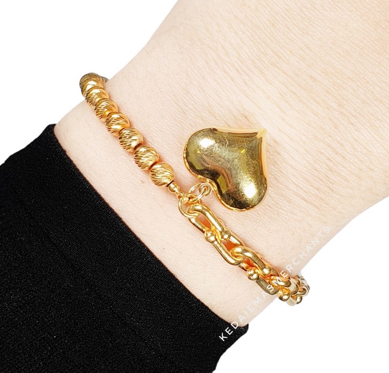 Rantai Tangan Bebola Hardware Choker Love (IMPORTED)