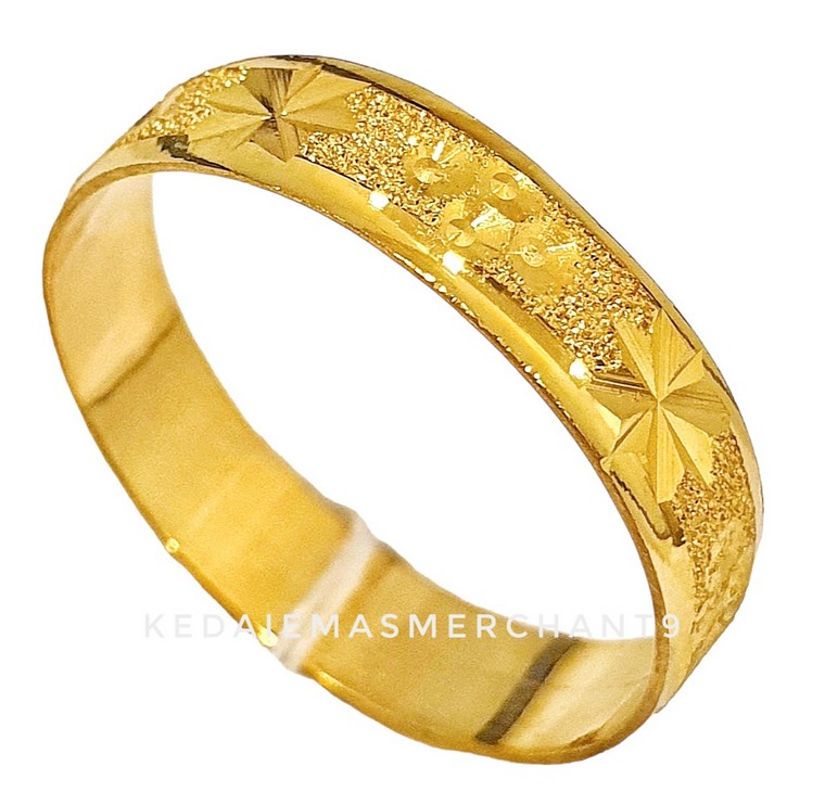 Cincin Emas Belah Rotan Dot Dot Star