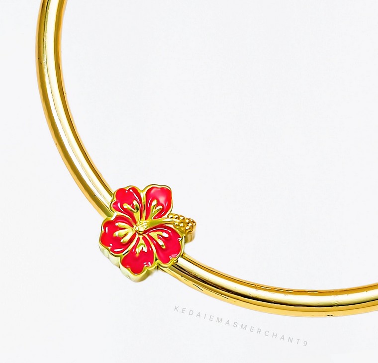 Beads Bunga Raya Red Pink