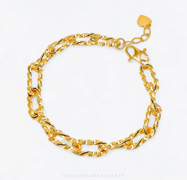 Rantai Tangan Paperclip Twist L:0.7CM